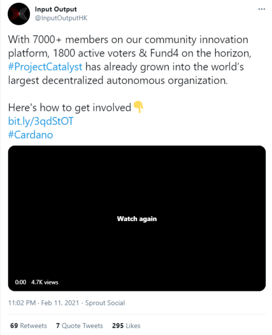 IOHK Explains Why Cardano's Project Catalyst is the World's Largest DAO - U.Today