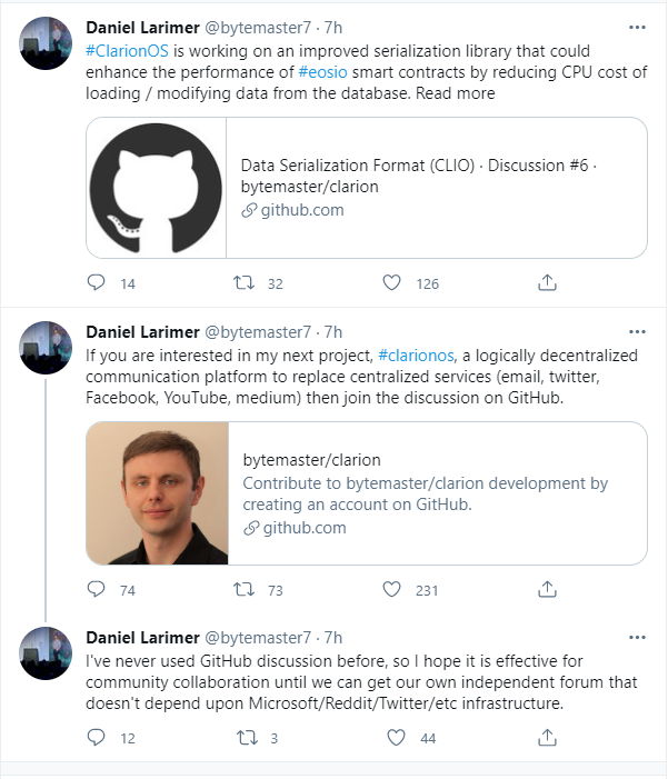 Ex-EOS Daniel Larimer Now Works on Clarion Messenger. Another Steem ...