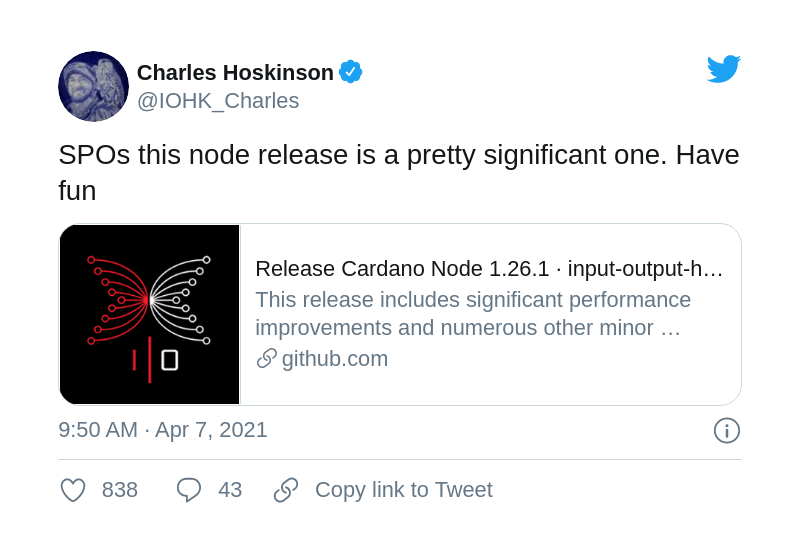 Cardano's Charles Hoskinson Calls New Node Software "Pretty Significant." Here's Why - U.Today