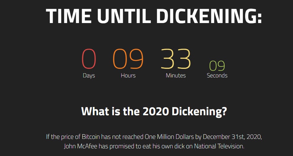 9 Hours to Go Till John McAfee's Bitcoin-Related Promise Will Never ...