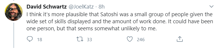 Ripple CTO David Schwartz Insists That He’s Not Satoshi Nakamoto - U.Today