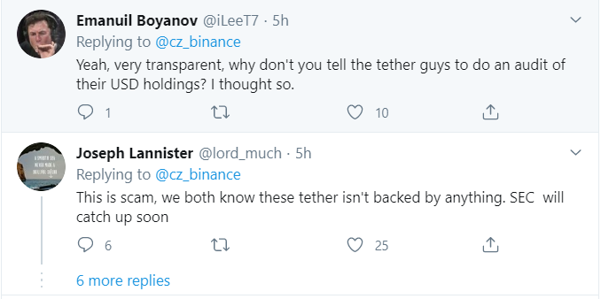 108 Mln USDT-Tron Moved to Binance, While Tether Prints Another 120 Mln ... 108 Mln USDT-Tron Moved to Binance, While Tether Prints Another 120 Mln ...