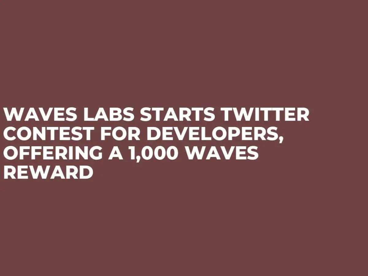 Waves Labs Starts Twitter Contest for Developers, Offering a 1,000 ...