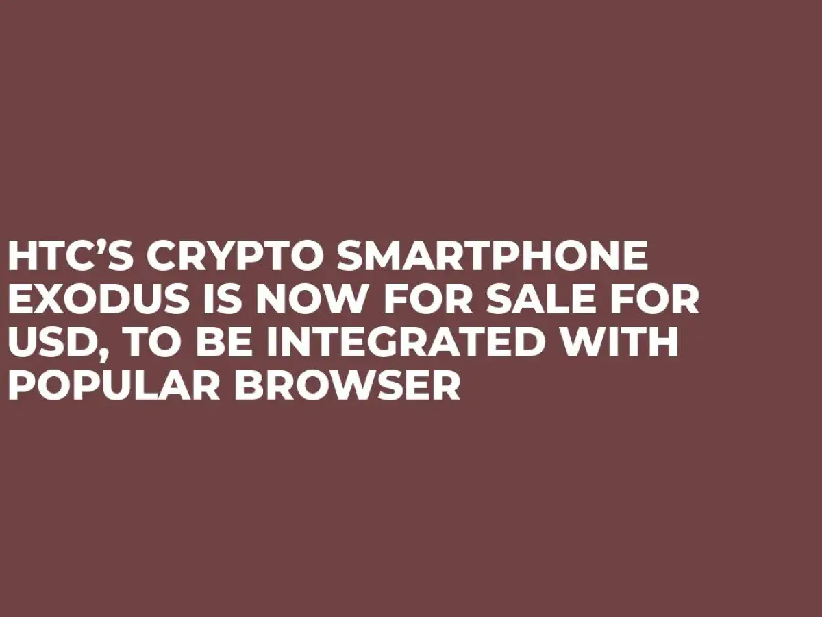 HTC’s Crypto Smartphone Exodus Is Now for Sale for USD, To Be ...