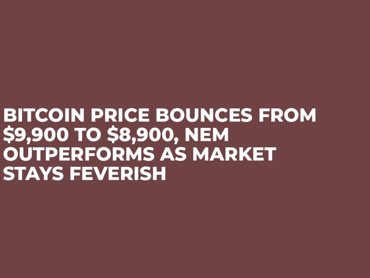 Bitcoin Price Bounces from $9,900 to $8,900, NEM Outperforms As Market ... Bitcoin Price Bounces from $9,900 to $8,900, NEM Outperforms As Market ...