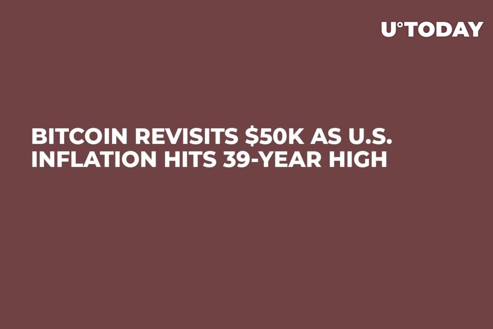 Bitcoin Revisits $50K as U.S. Inflation Hits 39-Year High - U.Today