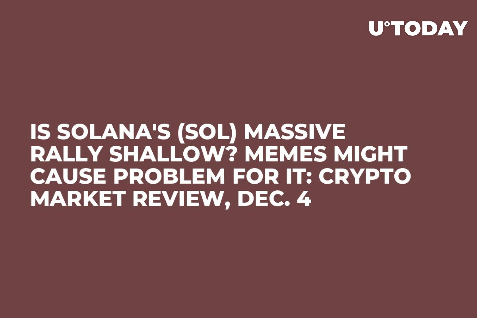 Is Solana's (SOL) Massive Rally Shallow? Memes Might Cause Problem for ...