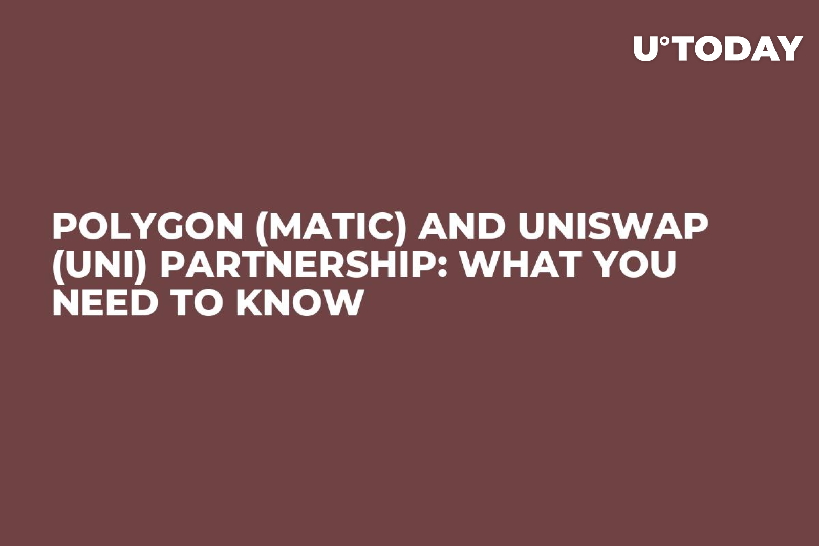 Polygon (MATIC) and Uniswap (UNI) Partnership: What You Need to Know ...