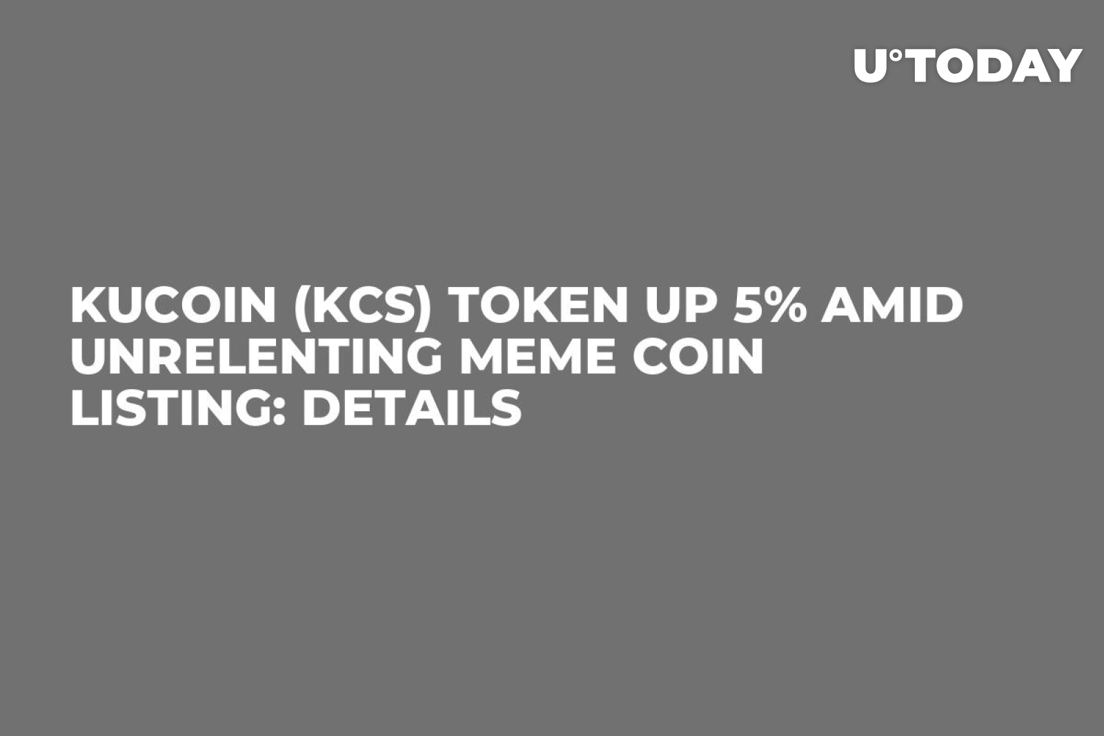 KuCoin (KCS) Token up 5% Amid Unrelenting Meme Coin Listing: Details ...