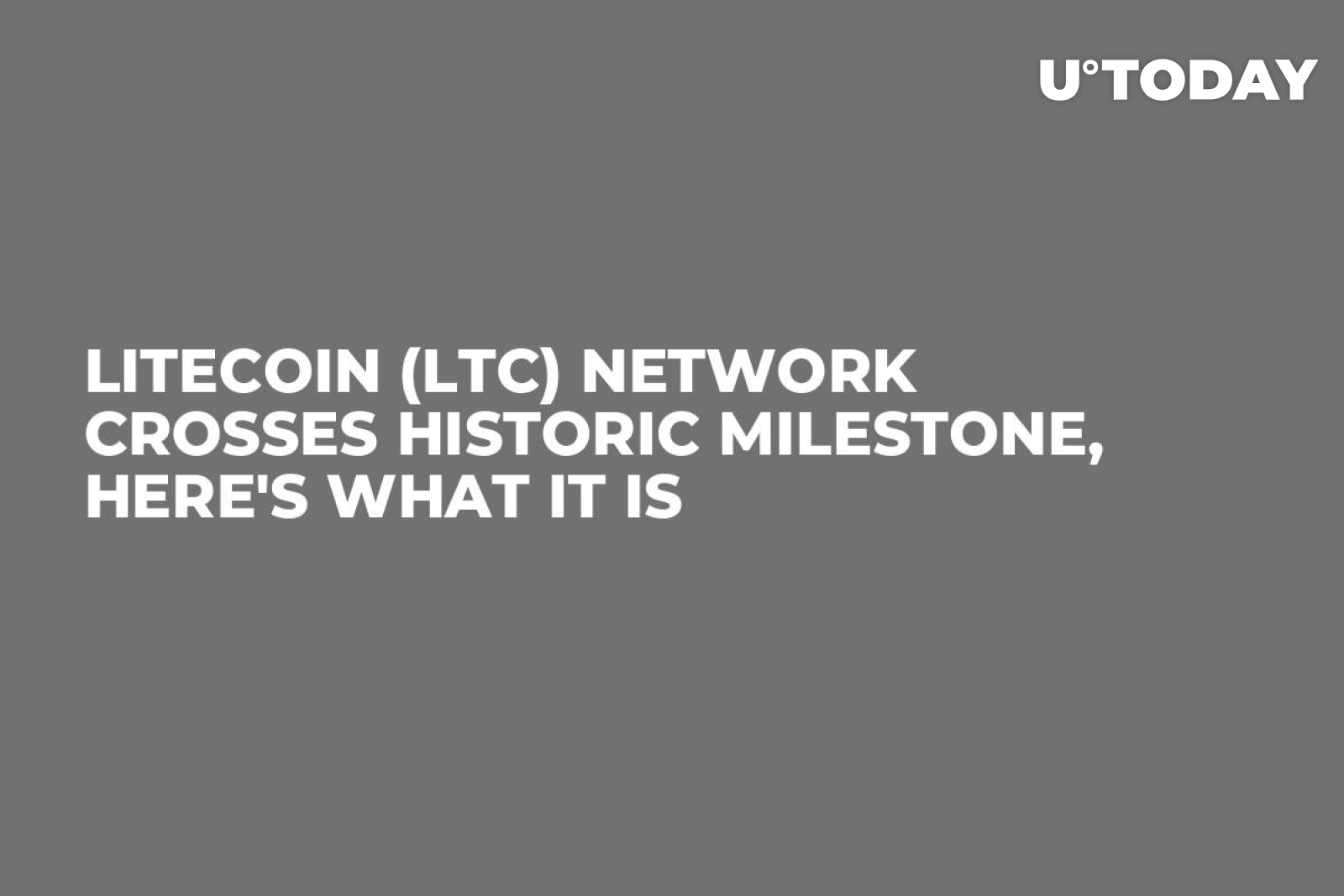 Litecoin (LTC) Network Crosses Historic Milestone, Here's What It Is ...