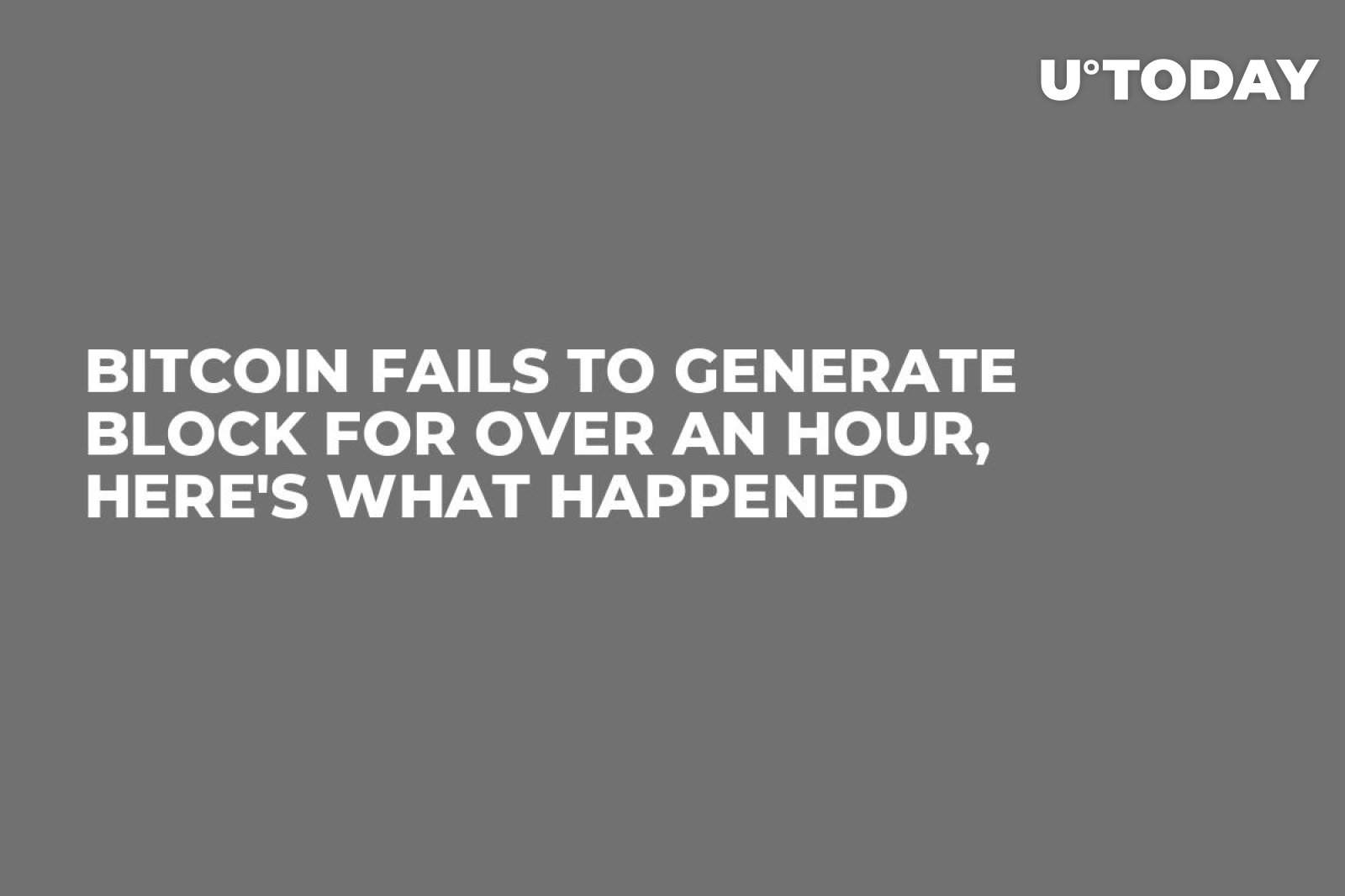 Bitcoin Fails to Generate Block for Over an Hour, Here's What Happened ...