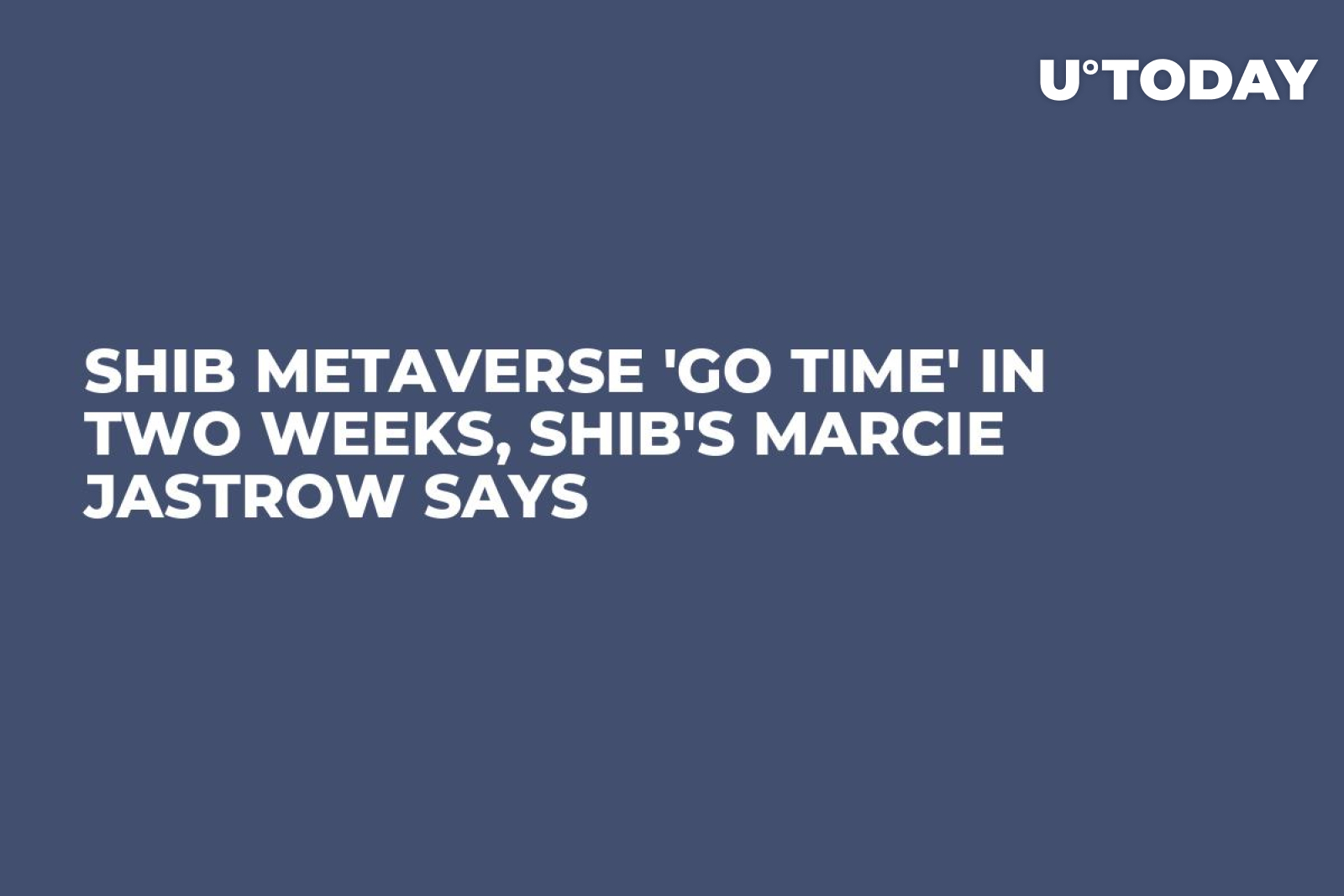 SHIB Metaverse 'Go Time' in Two Weeks, SHIB's Marcie Jastrow Says - U.Today