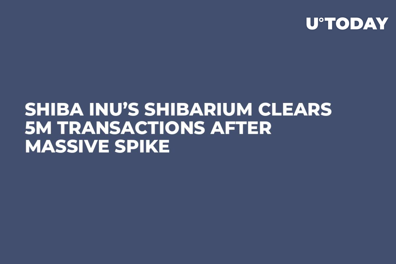 Shiba Inu’s Shibarium Clears 5M Transactions After Massive Spike - U.Today