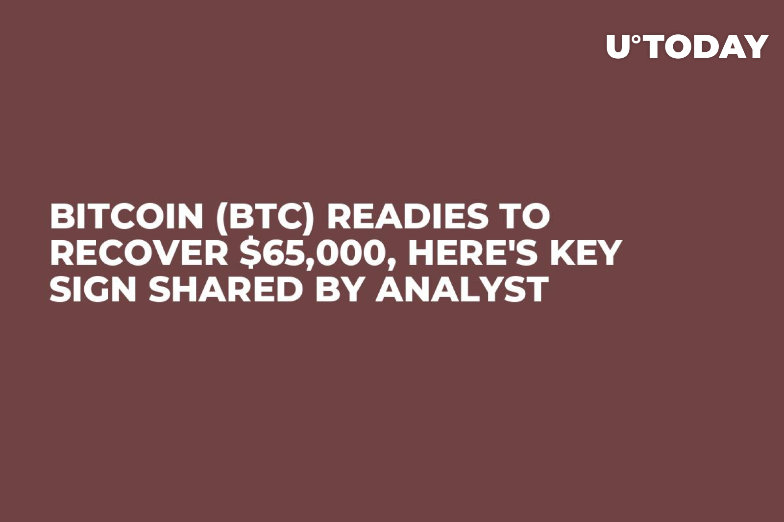 Bitcoin (BTC) Readies to Recover $65,000, Here's Key Sign Shared by ...