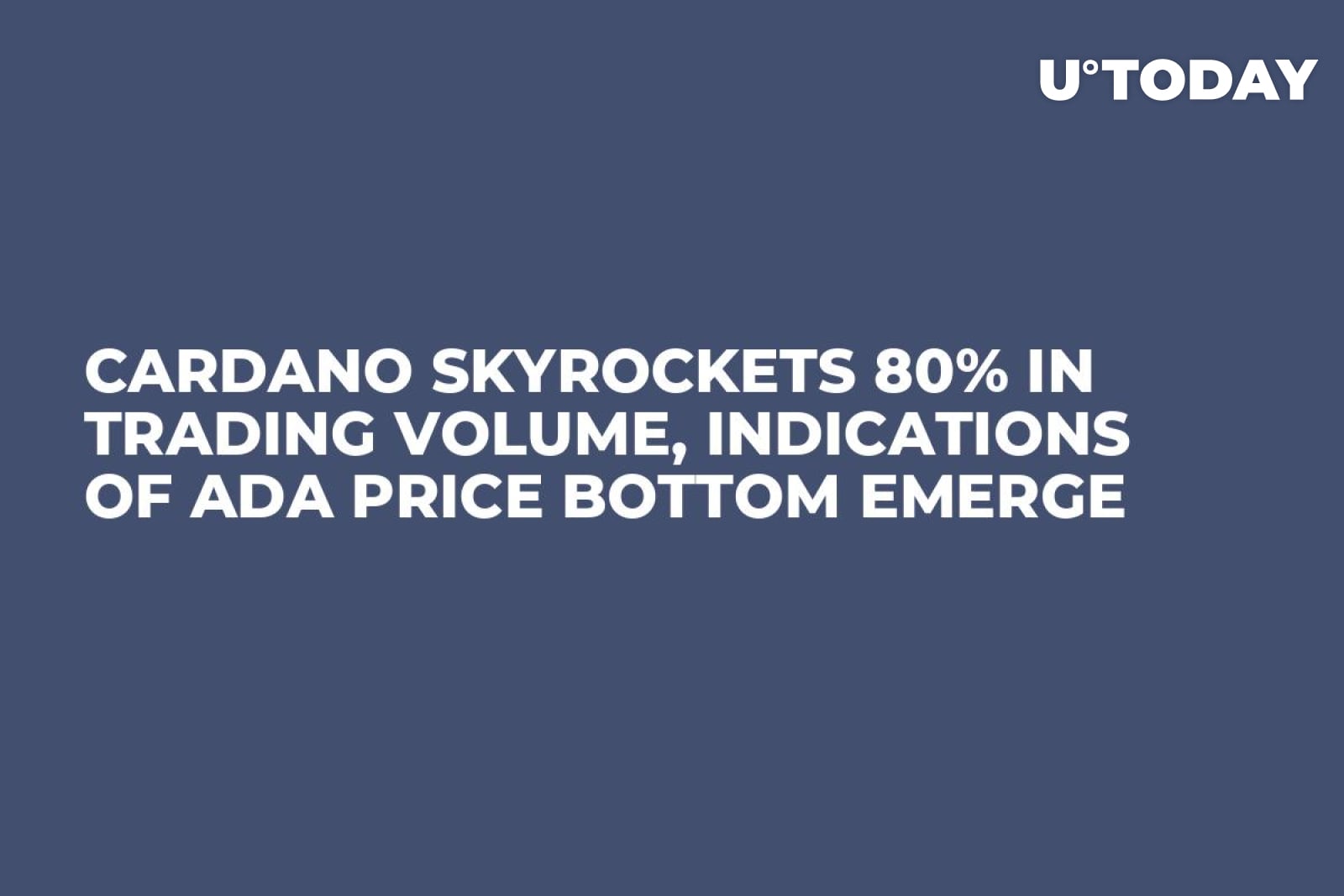 Cardano Skyrockets 80% in Trading Volume, Indications of ADA Price ...