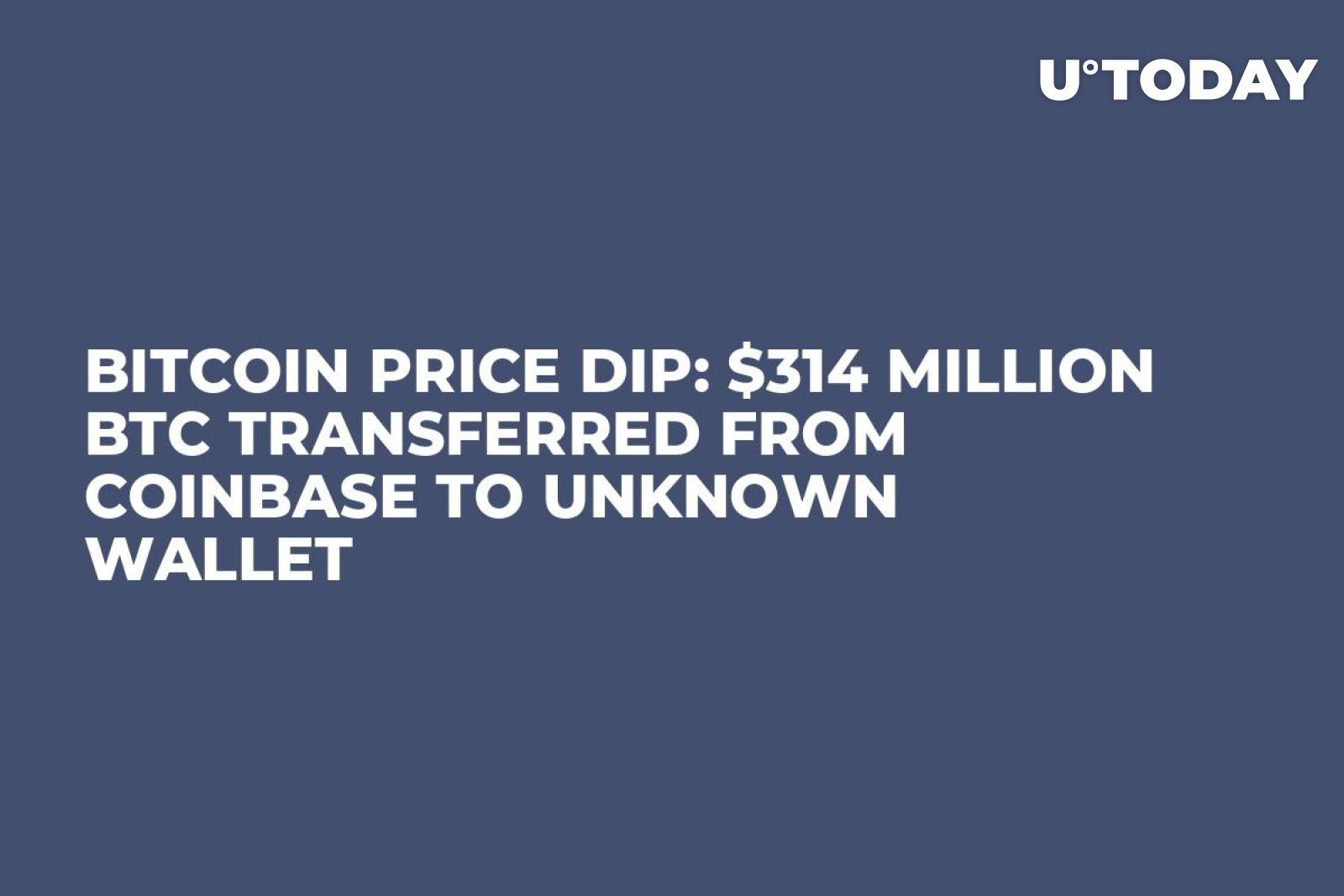 Bitcoin Price Dip: $314 Million BTC Transferred From Coinbase to ...