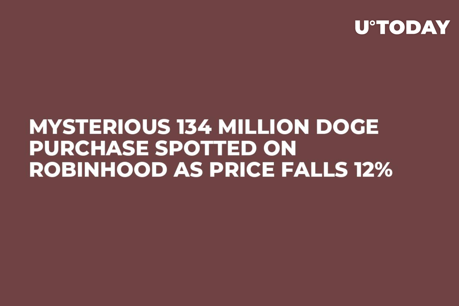 Mysterious 134 Million DOGE Purchase Spotted on Robinhood as Price ...