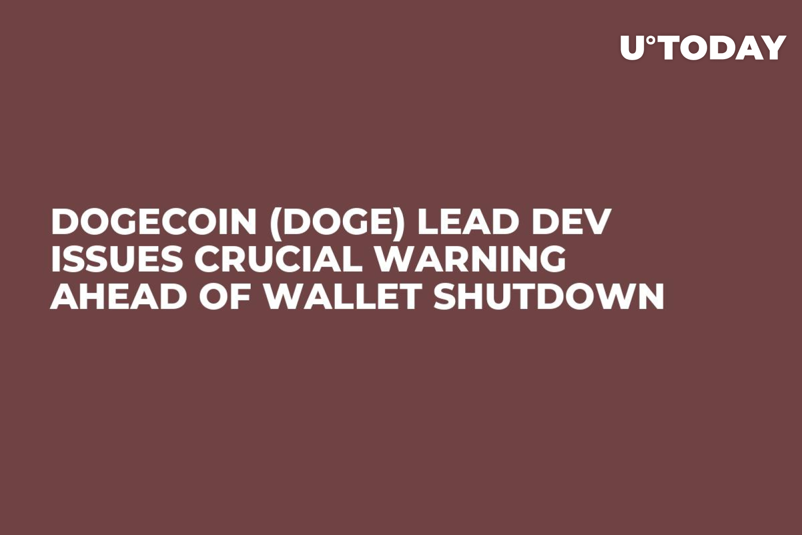 Dogecoin (DOGE) Lead Dev Issues Crucial Warning Ahead of Wallet ...