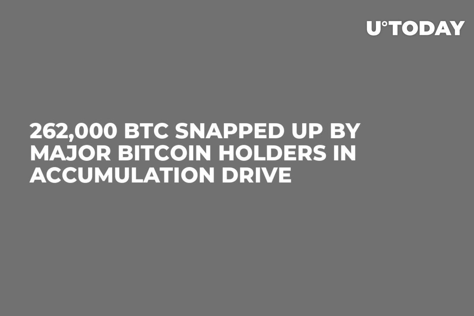 262,000 BTC Snapped up by Major Bitcoin Holders in Accumulation Drive ...