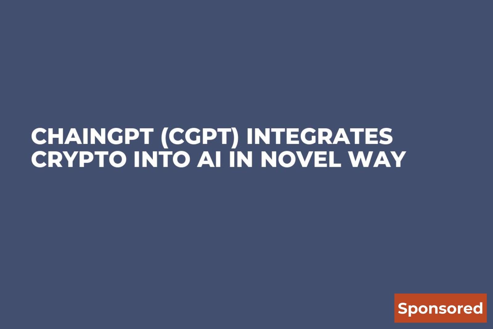 ChainGPT (CGPT) Integrates Crypto into AI in Novel Way - U.Today