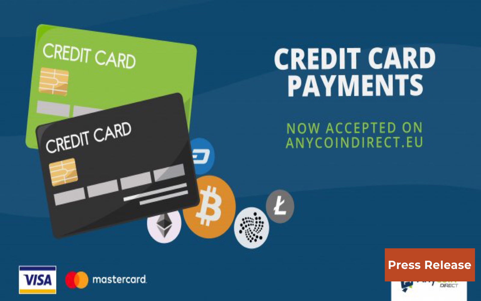 Anycoin Direct now accepts credit card payments on their platform