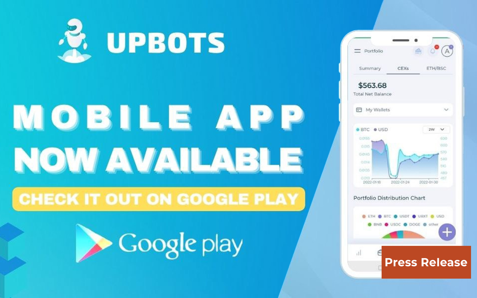 Upbots Launched Their Intuitive Crypto Trading App and Is Now Available on Android!