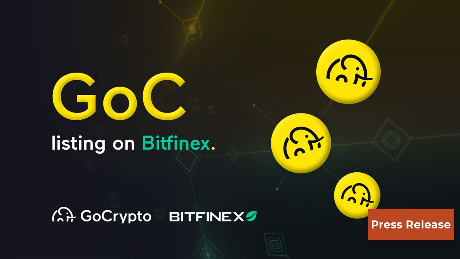 Bitfinex and GoCrypto Announce the Listing of the GoC Token