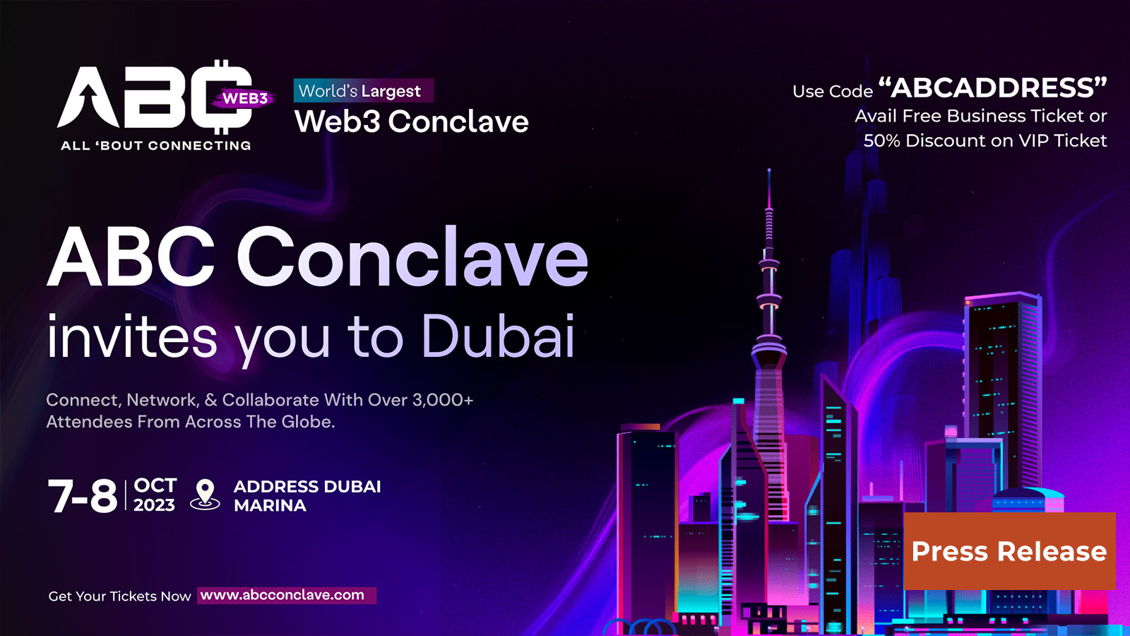 Dubai to Witness the World’s Largest Web3 Conference: ABC Conclave to Unite Global Web3 Pioneers ...