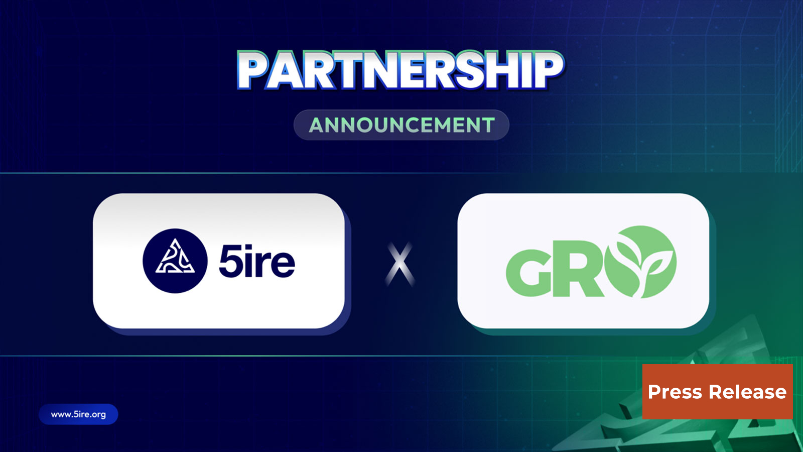 5ire and GRO Initiative Form Strategic Partnership to Pioneer Sustainable Blockchain Solutions
