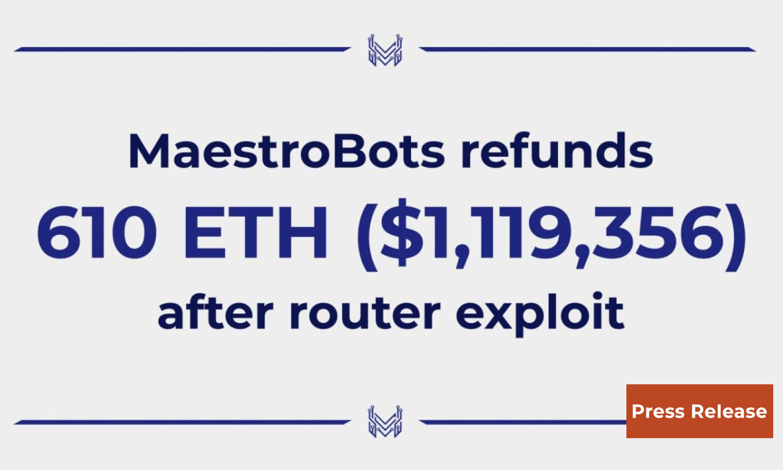 Maestro Trading Bot Refunds 610 ETH to Users Following Router Exploit