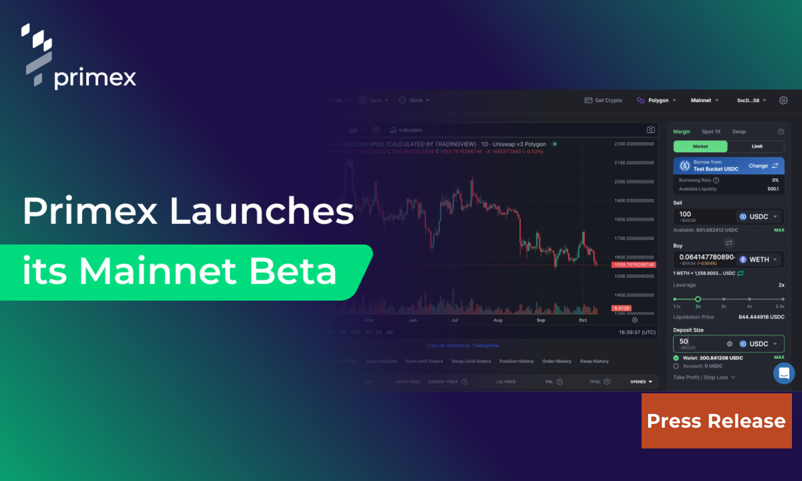 Primex, the Protocol for Spot Margin Trading on DEXs, Launches its ...