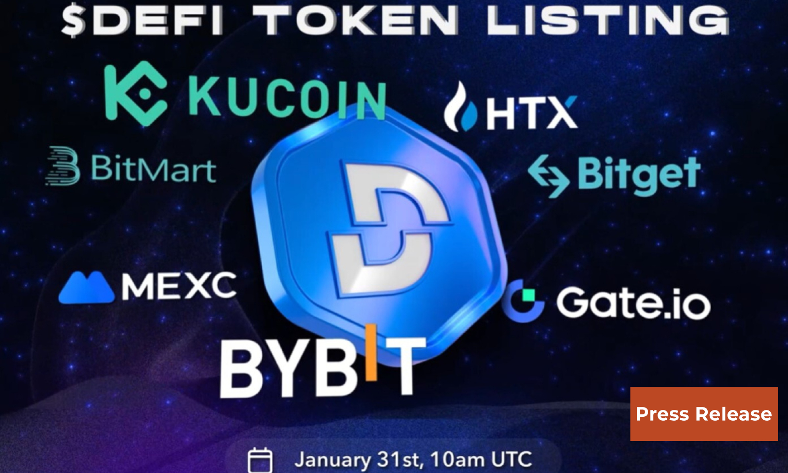 $DEFI Token Hits 7 Major Exchanges: A Milestone Achievement