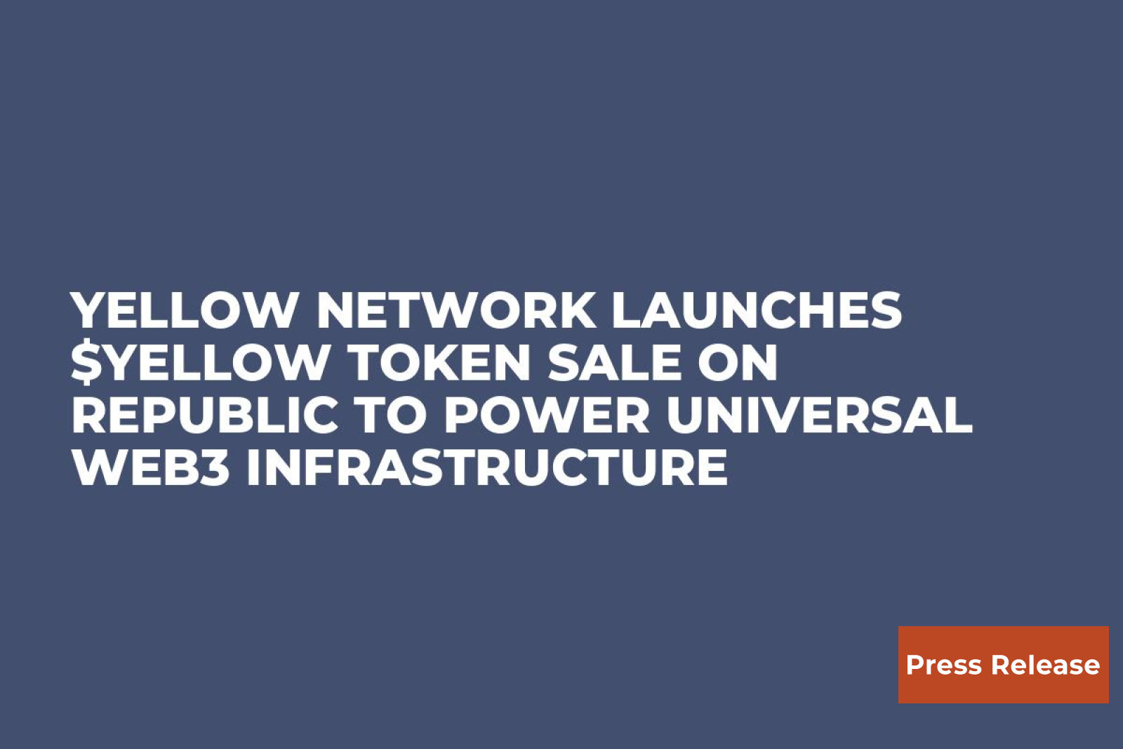 Yellow Network Launches $YELLOW Token Sale on Republic to Power ...