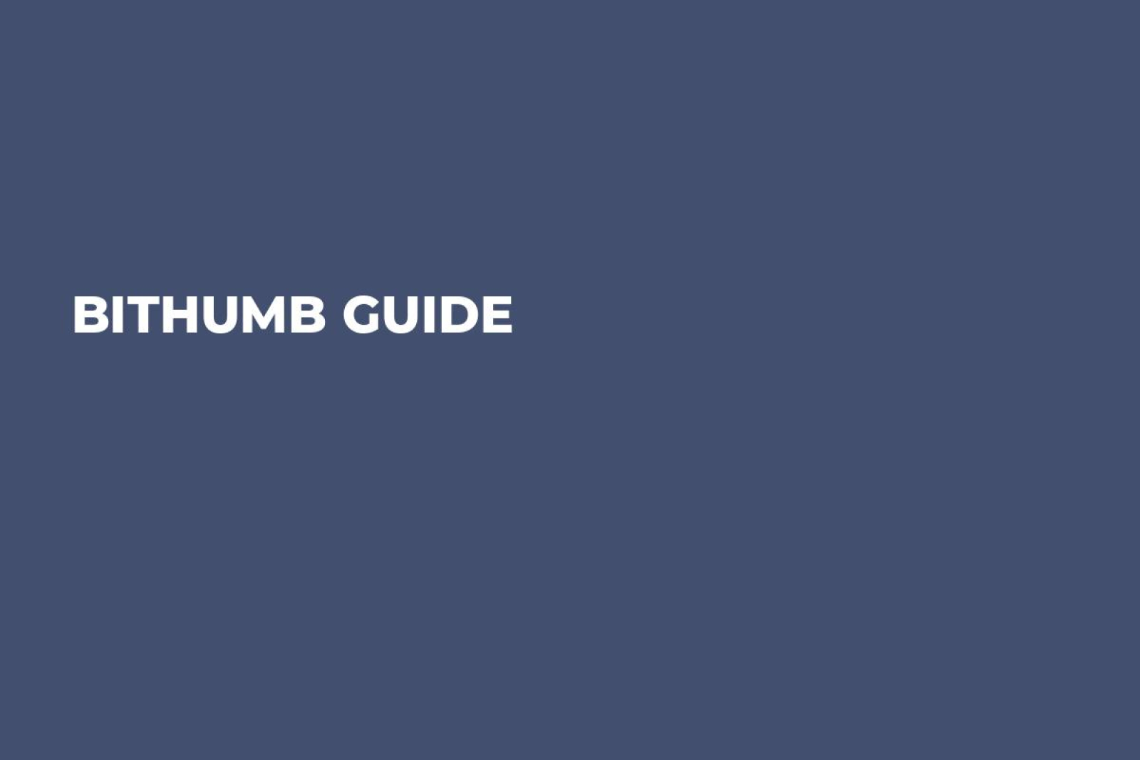 Bithumb Guide - U.Today